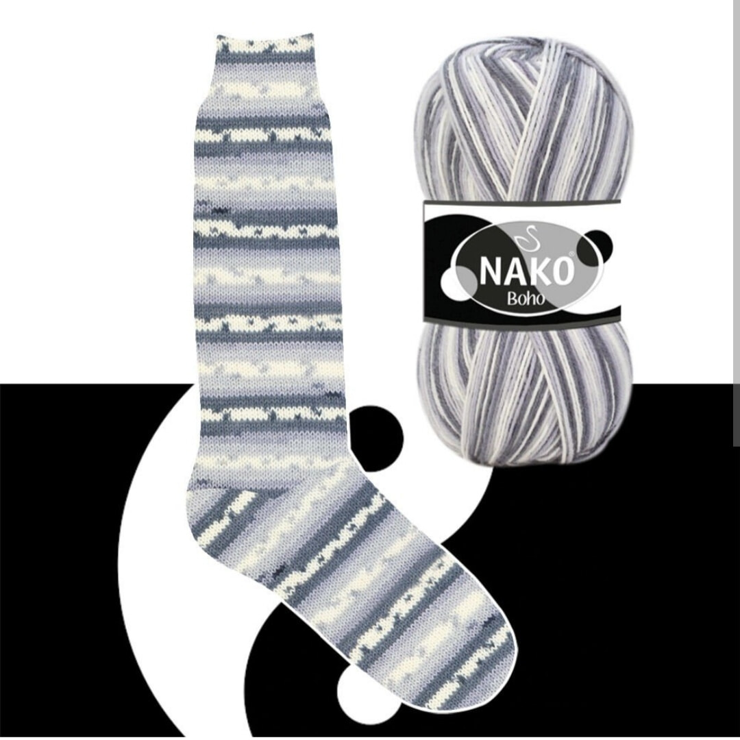 Пряжа Nako Boho 82164 Yin Yang продаем в Украине